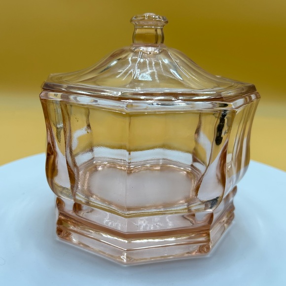 Indiana Glass | Dining | Indiana Glass Concord Octagon Pink Candy Dish ...
